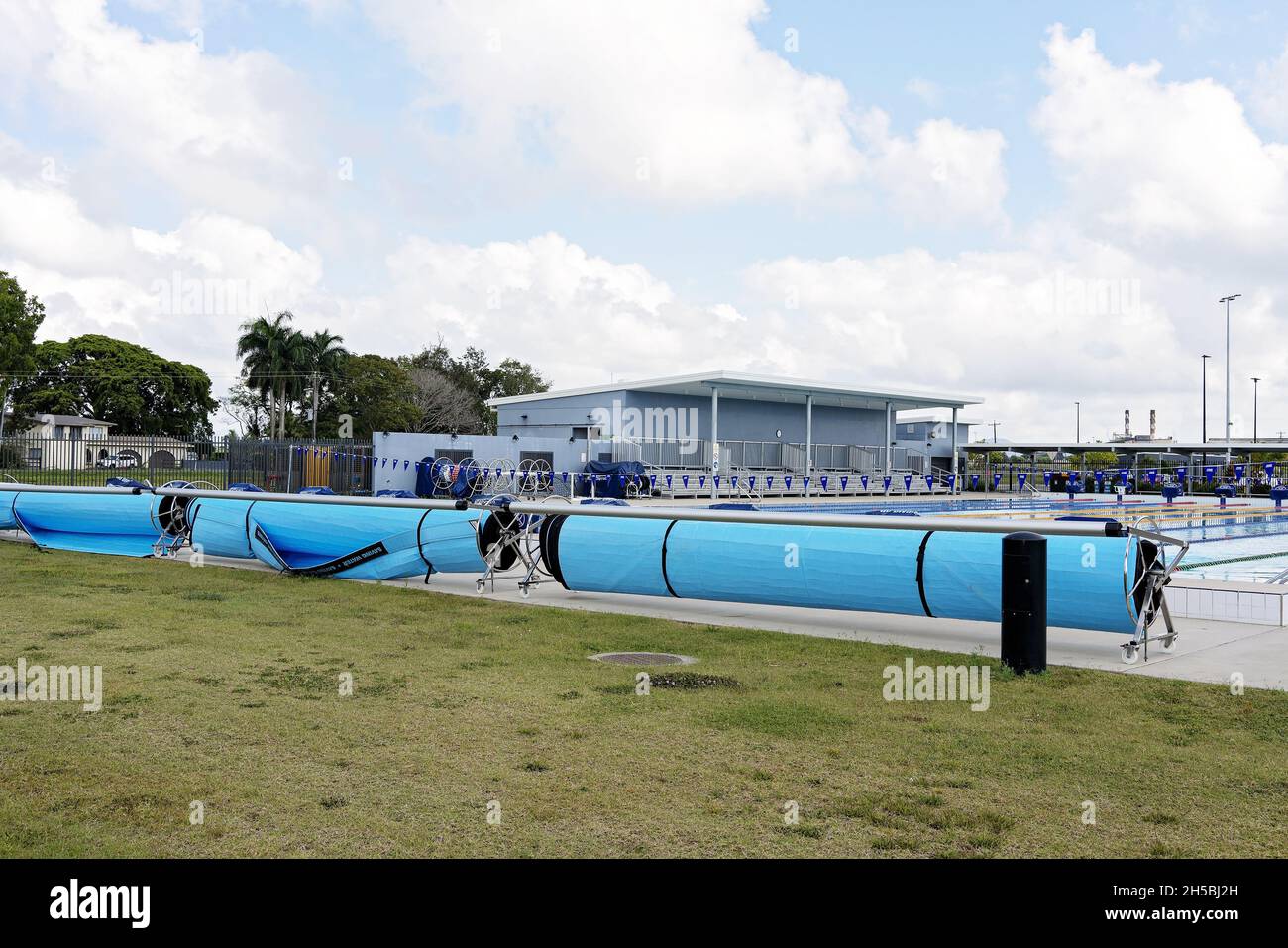 MACKAY, AUSTRALIA - Oct 07, 2021: An outdoor view of the pool area at ...