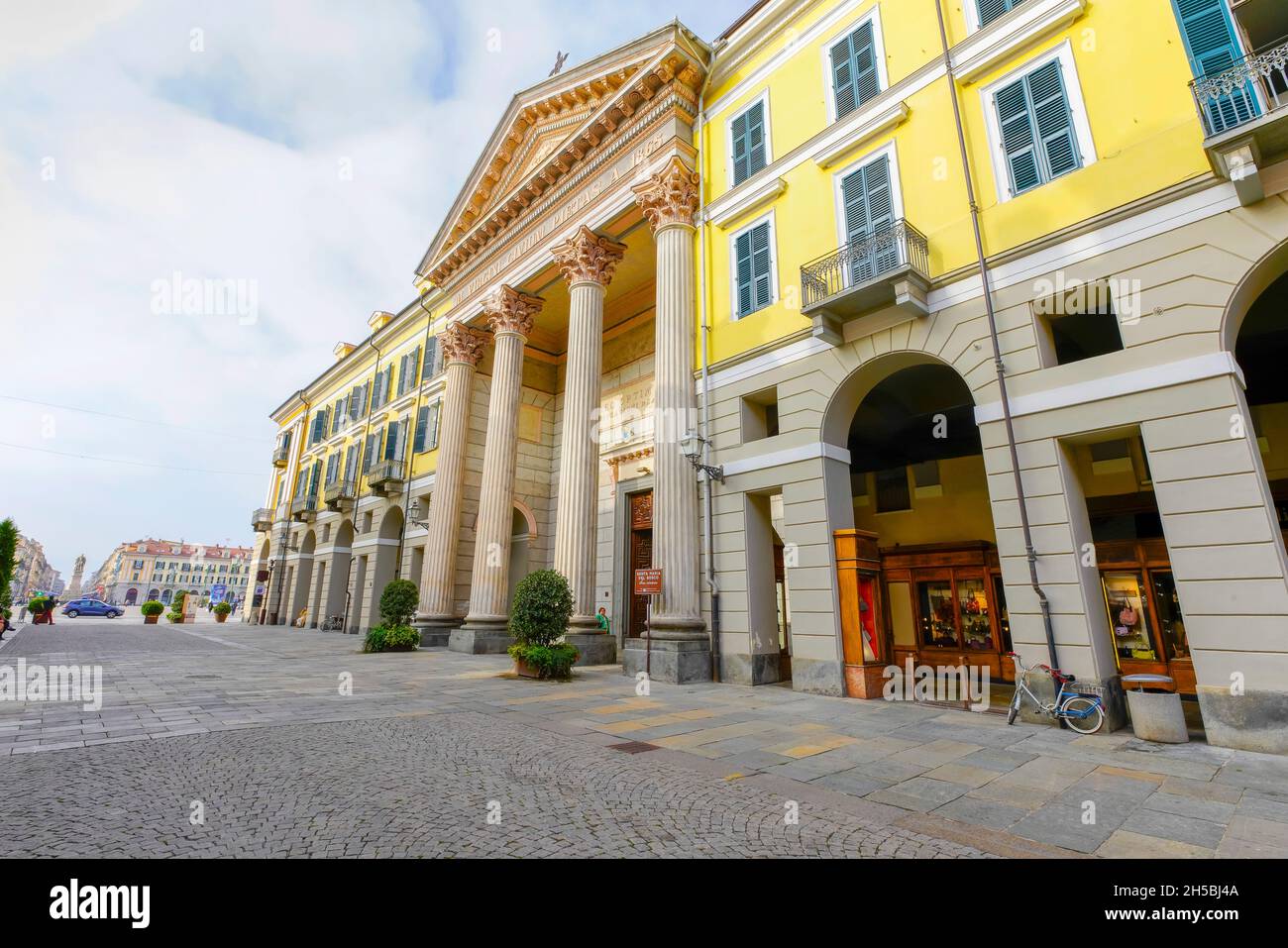Duomo (cathedral) Santa Maria del Bosco by via Roma in Cuneo. The ...