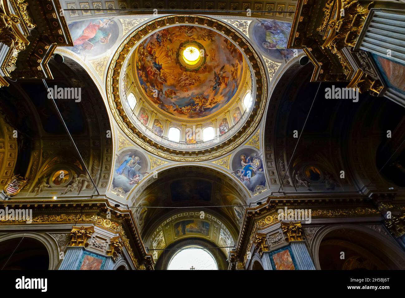 Dome paintings (1834) by Giuseppe Toselli, a painter from Peveragno in ...