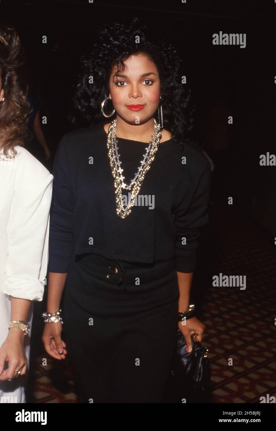 Janet Jackson 1986 Credit: Ralph Dominguez/MediaPunch Stock Photo - Alamy