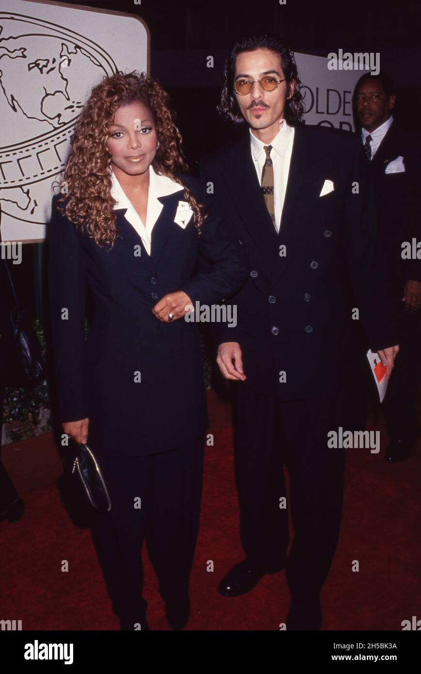 Janet Jackson and Rene Elizondo at the 51st Annual Golden Globe Awards ...