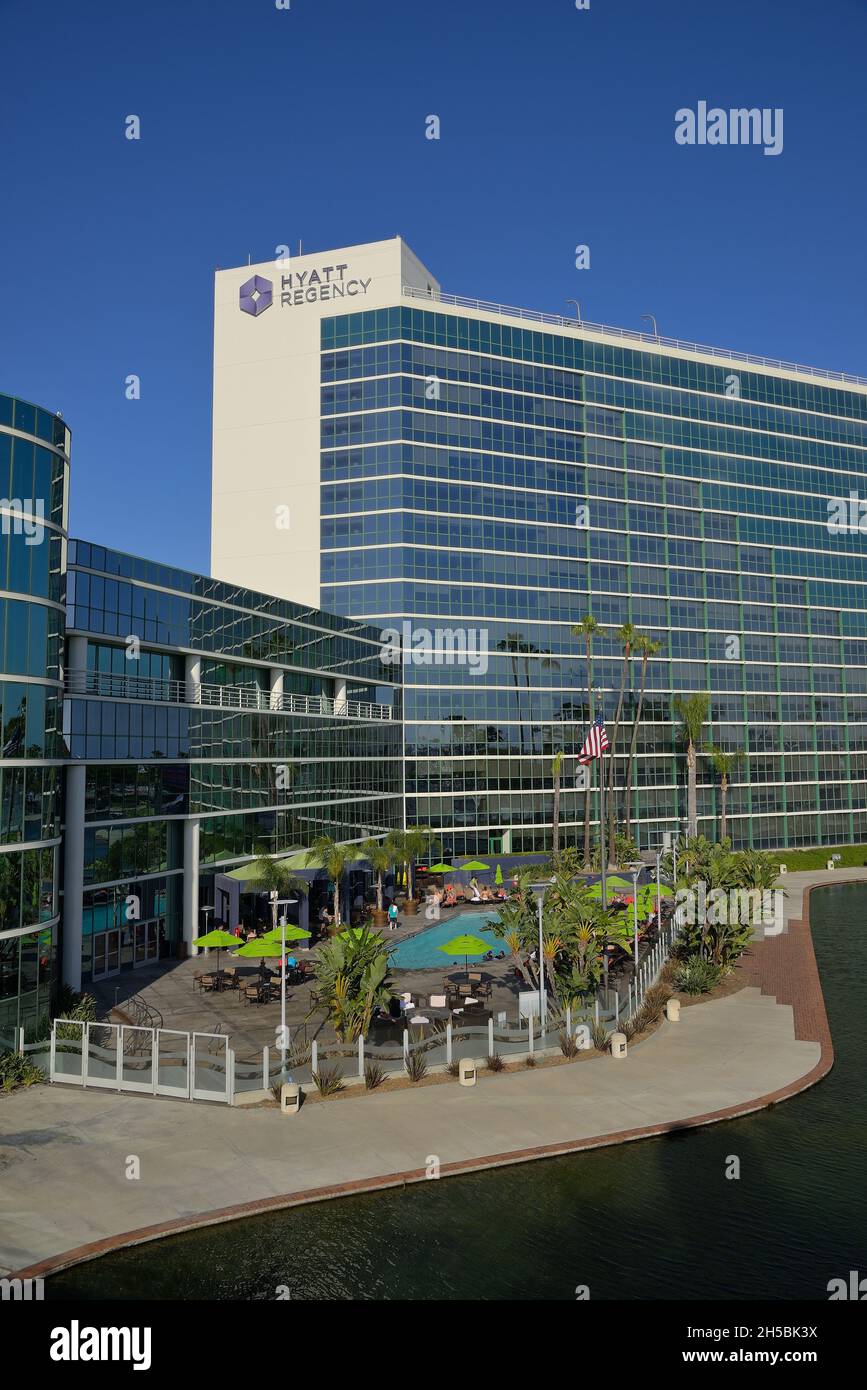 The Hyatt Regency Hotel at the waterfront, Long Beach CA Stock Photo ...