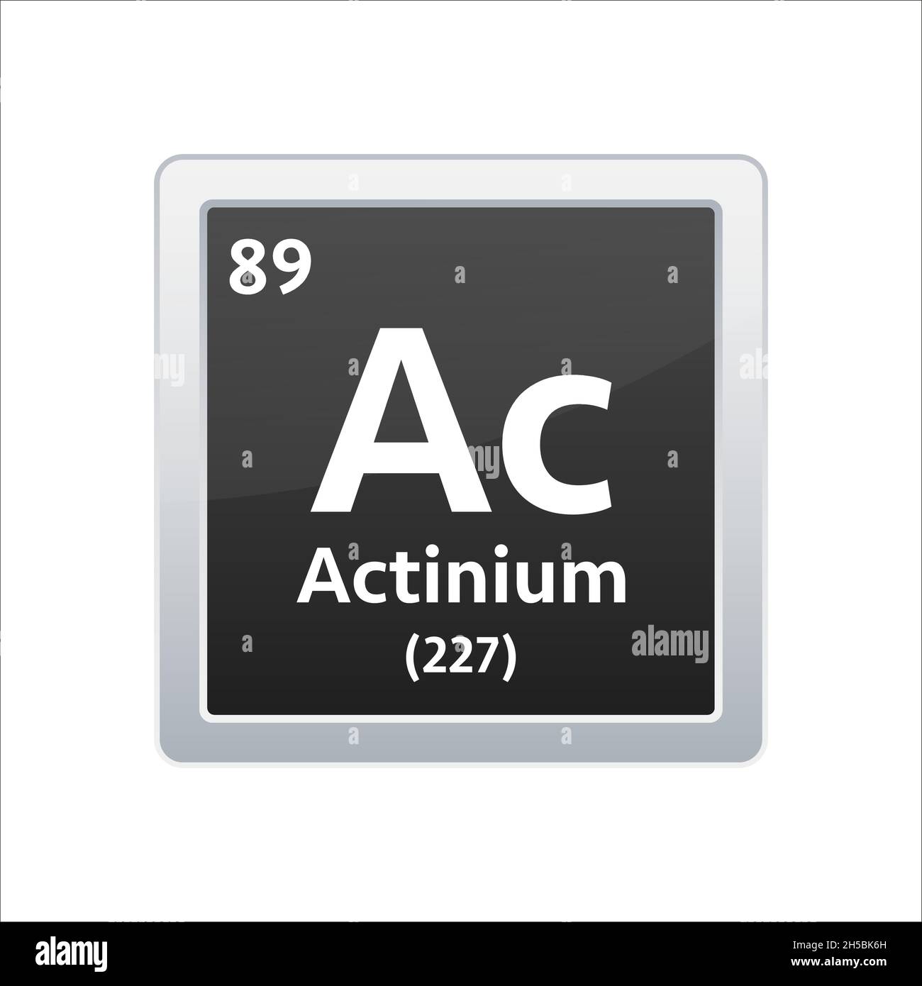 Actinium symbol. Chemical element of the periodic table. Vector stock ...