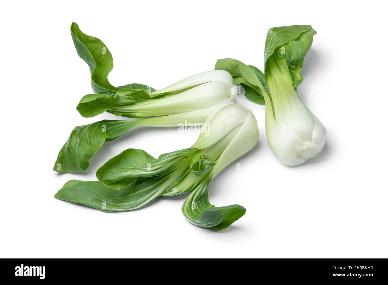 Group of fresh raw bok choy close up isolated on white background Stock ...