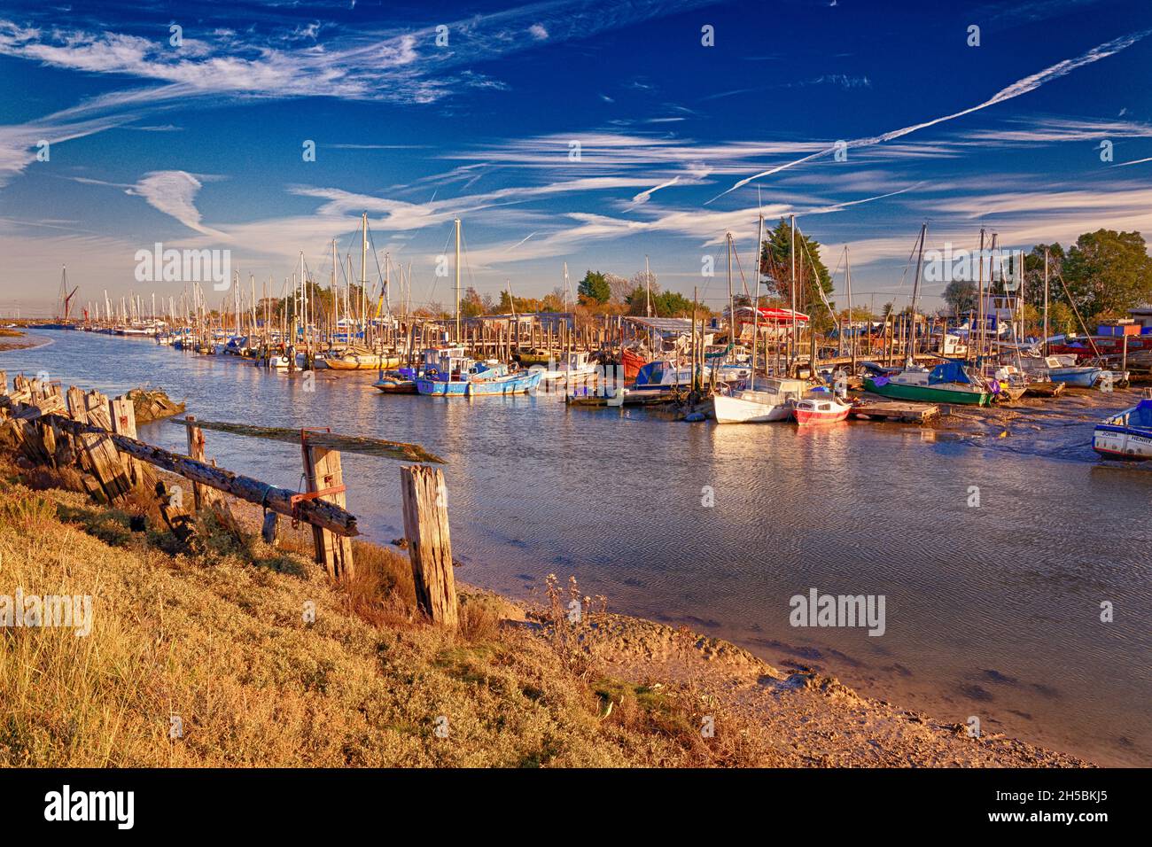 Oare Creek near Faversham Kent Stock Photo - Alamy