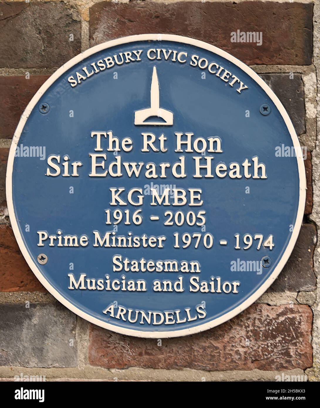 Sir Edward Heath Plaque Stock Photo - Alamy