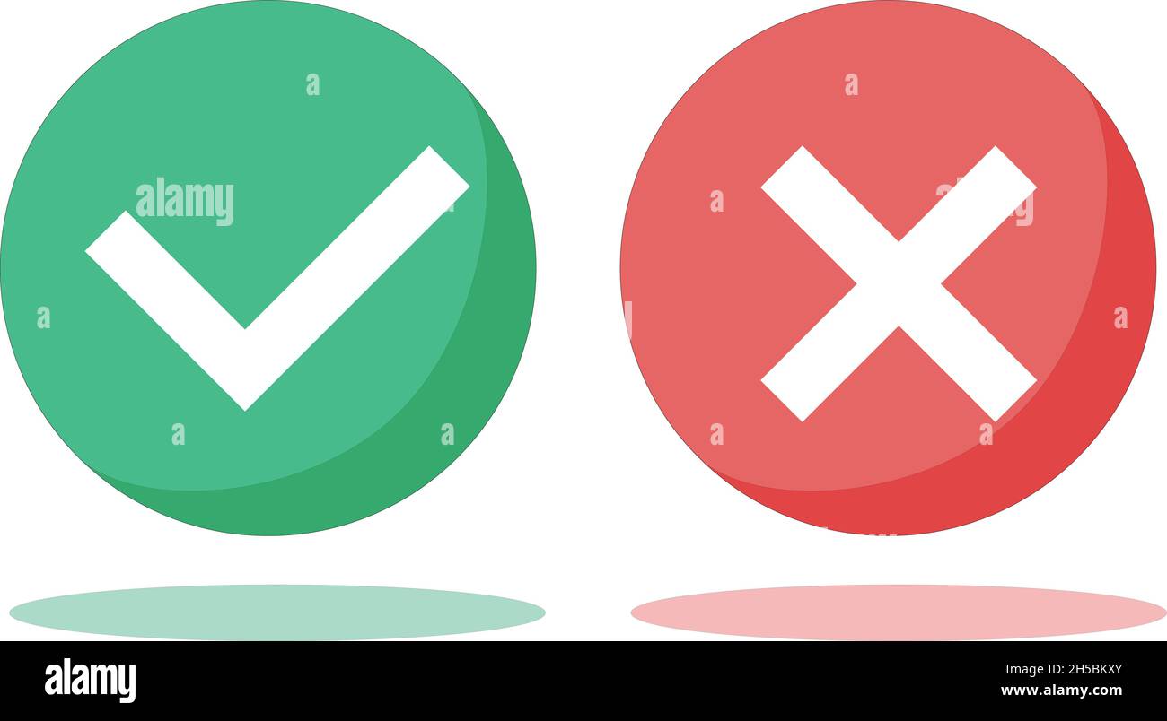 This is a simple icon set with a check mark and a back mark. Shine and ...