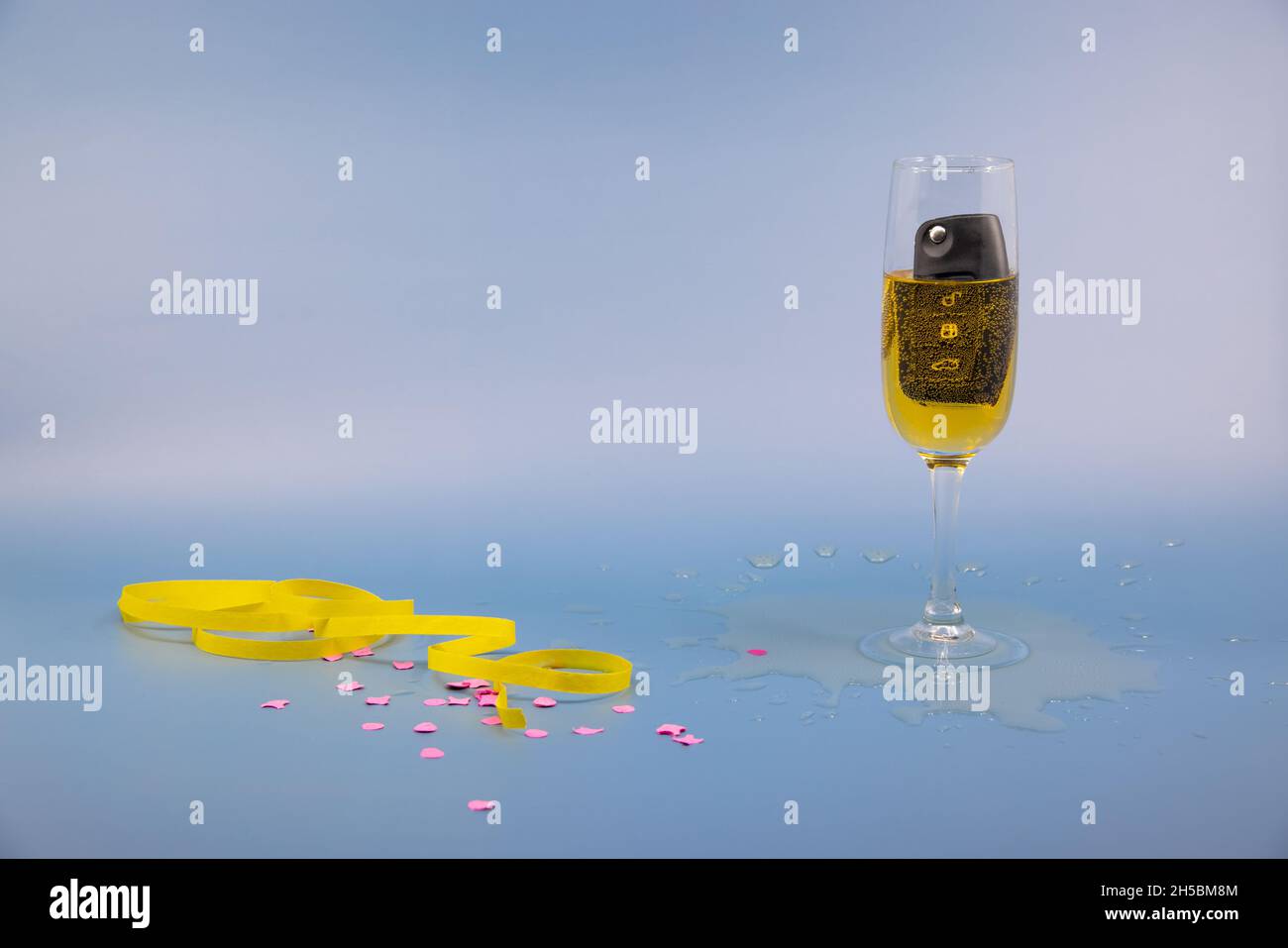 celebrate yes, drink alcohol and drive, no, sparkling wine glass in ...