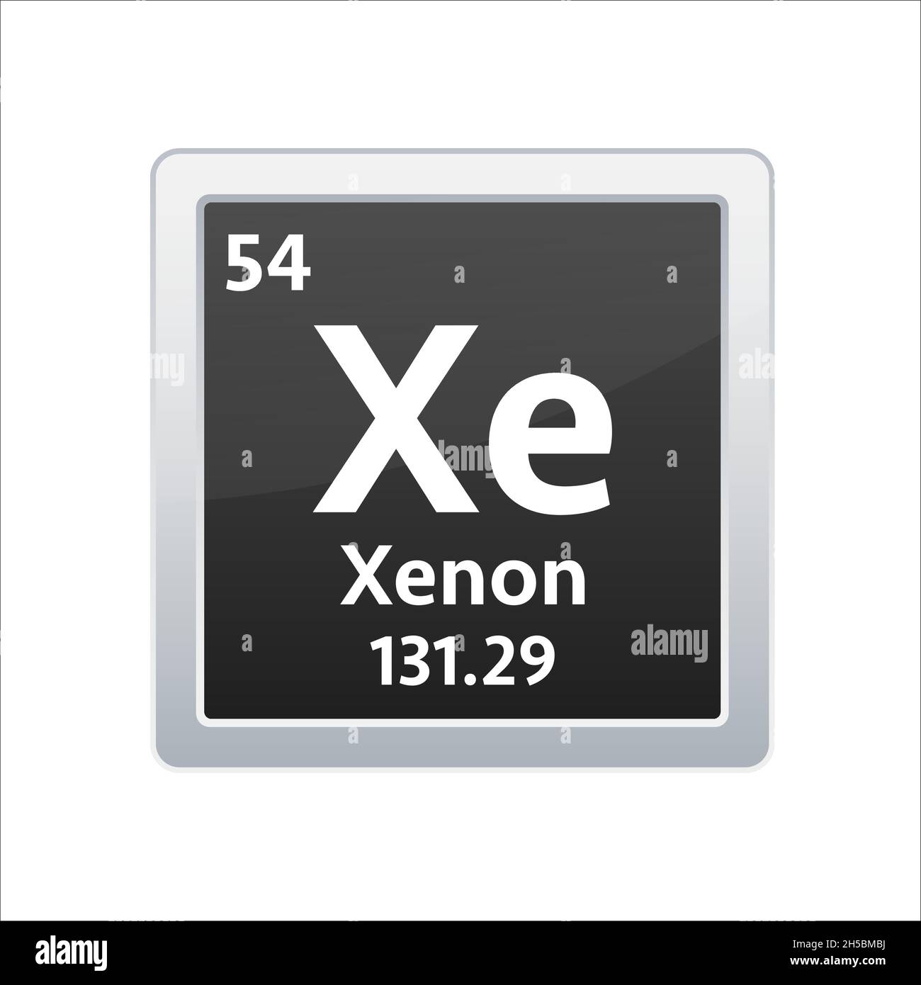 Xenon symbol. Chemical element of the periodic table. Vector stock ...
