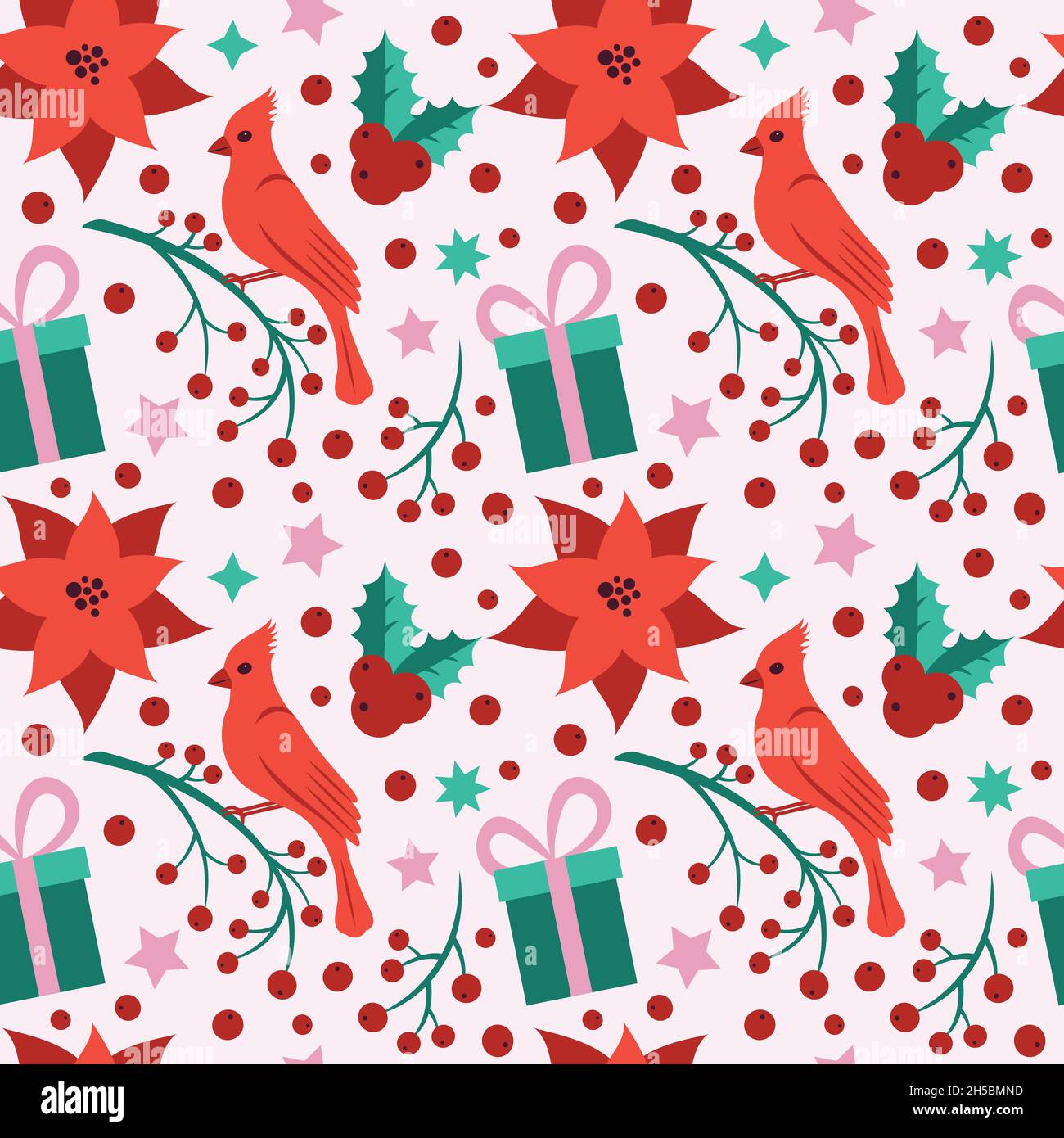 Christmas details set in a modern flat art style Stock Vector Image ...