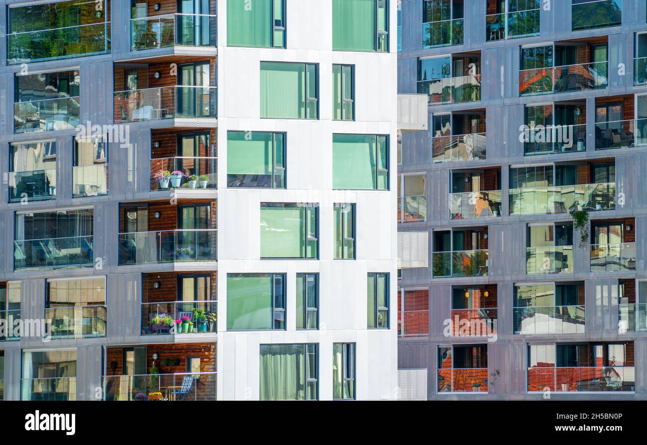 Abstract background from windows in an apartment building Stock Photo ...