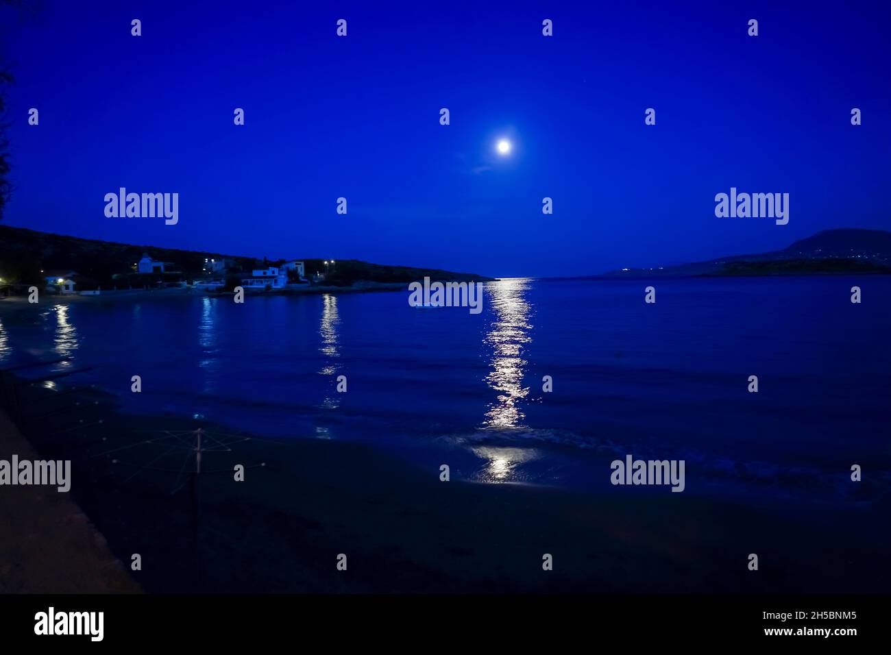 Dawn View Full Moon Setting High Resolution Stock Photography and ...