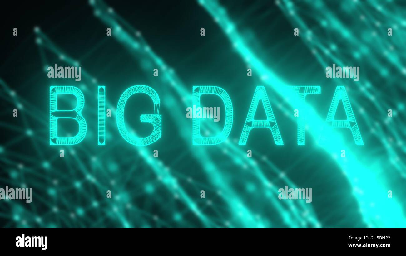 Cybernetic databases with 3d render visualization. Informational ...