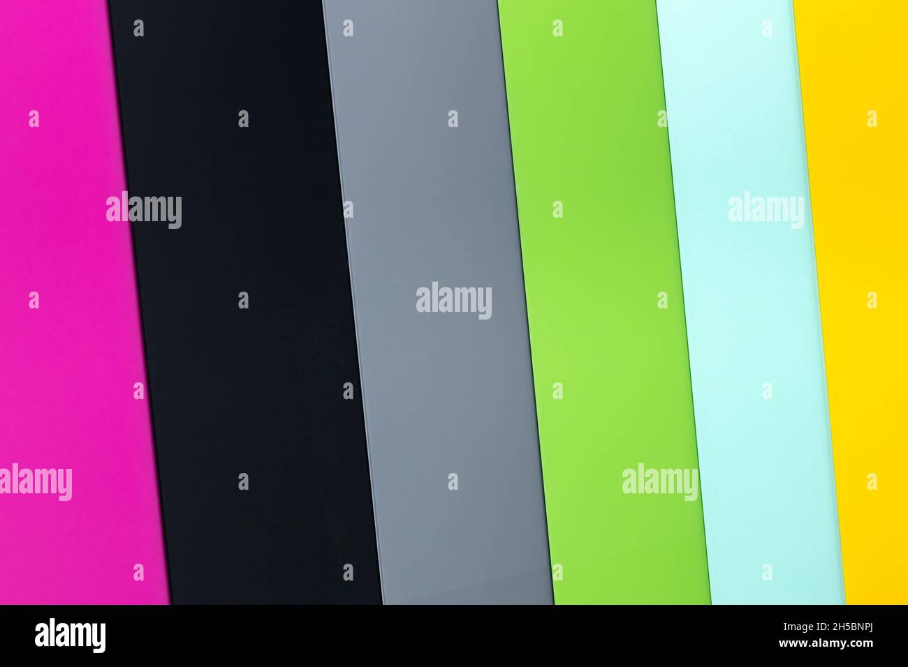 Different colors of lacquered glass, background, interior architecture ...