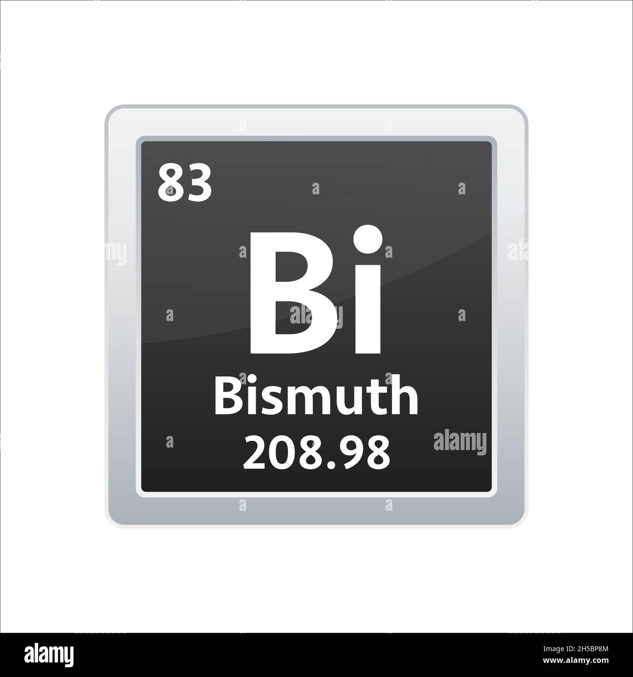 Bismuth symbol. Chemical element of the periodic table. Vector stock ...