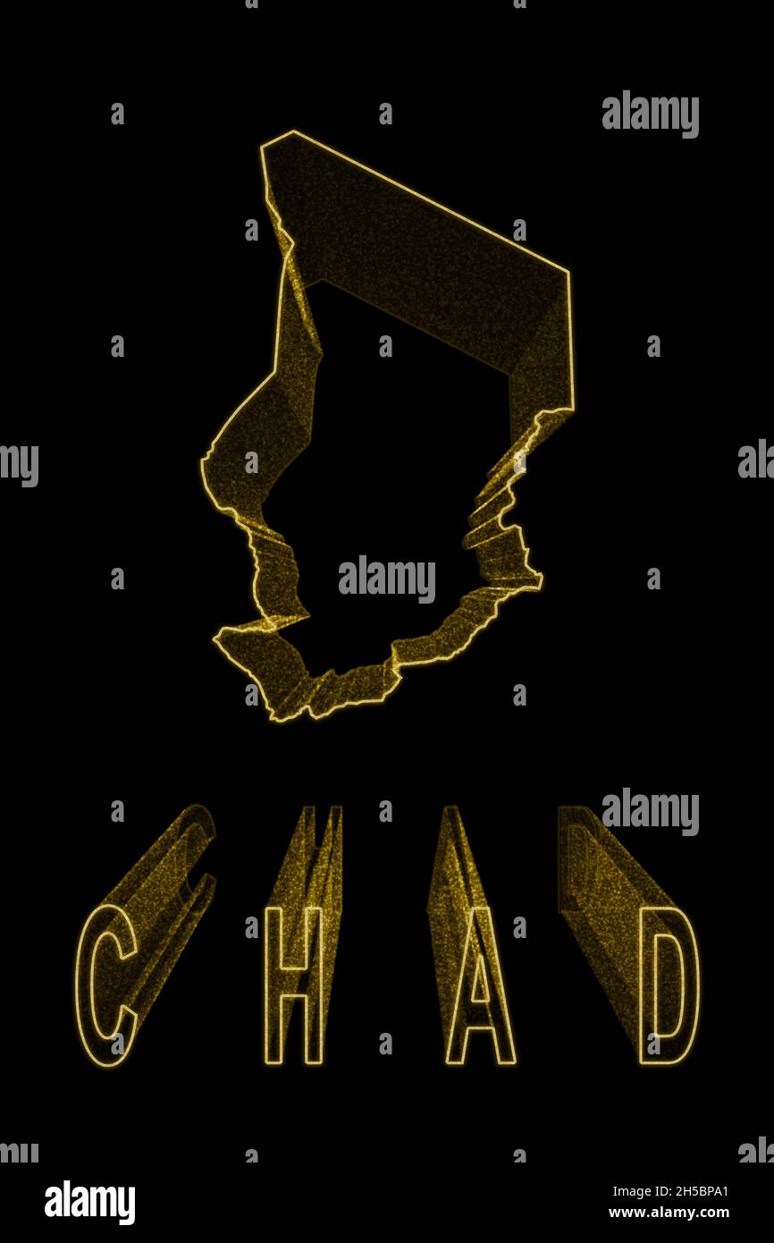Chad gold map hi-res stock photography and images - Alamy