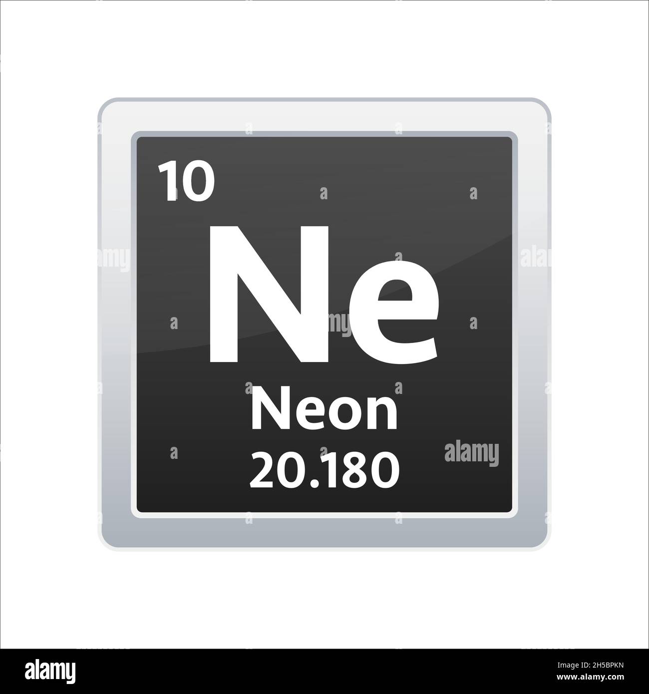 Neon symbol. Chemical element of the periodic table. Vector stock ...