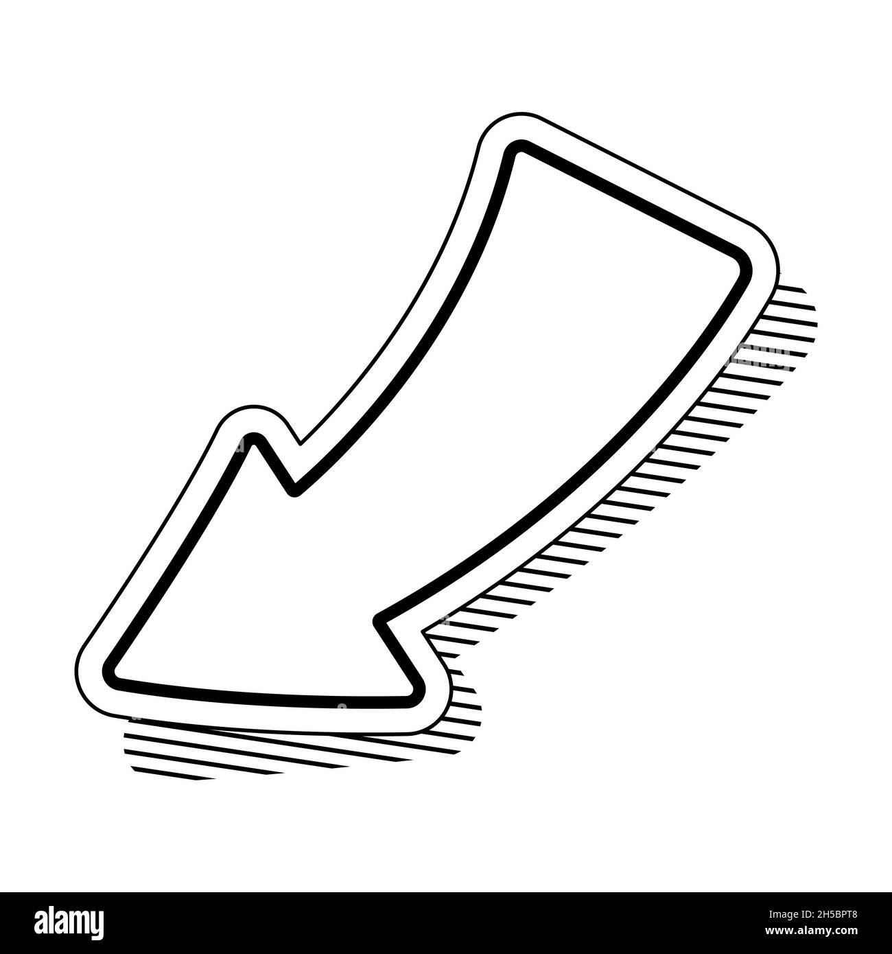 Illustration of abstract graffiti arrow. Cartoon teenage creative image ...