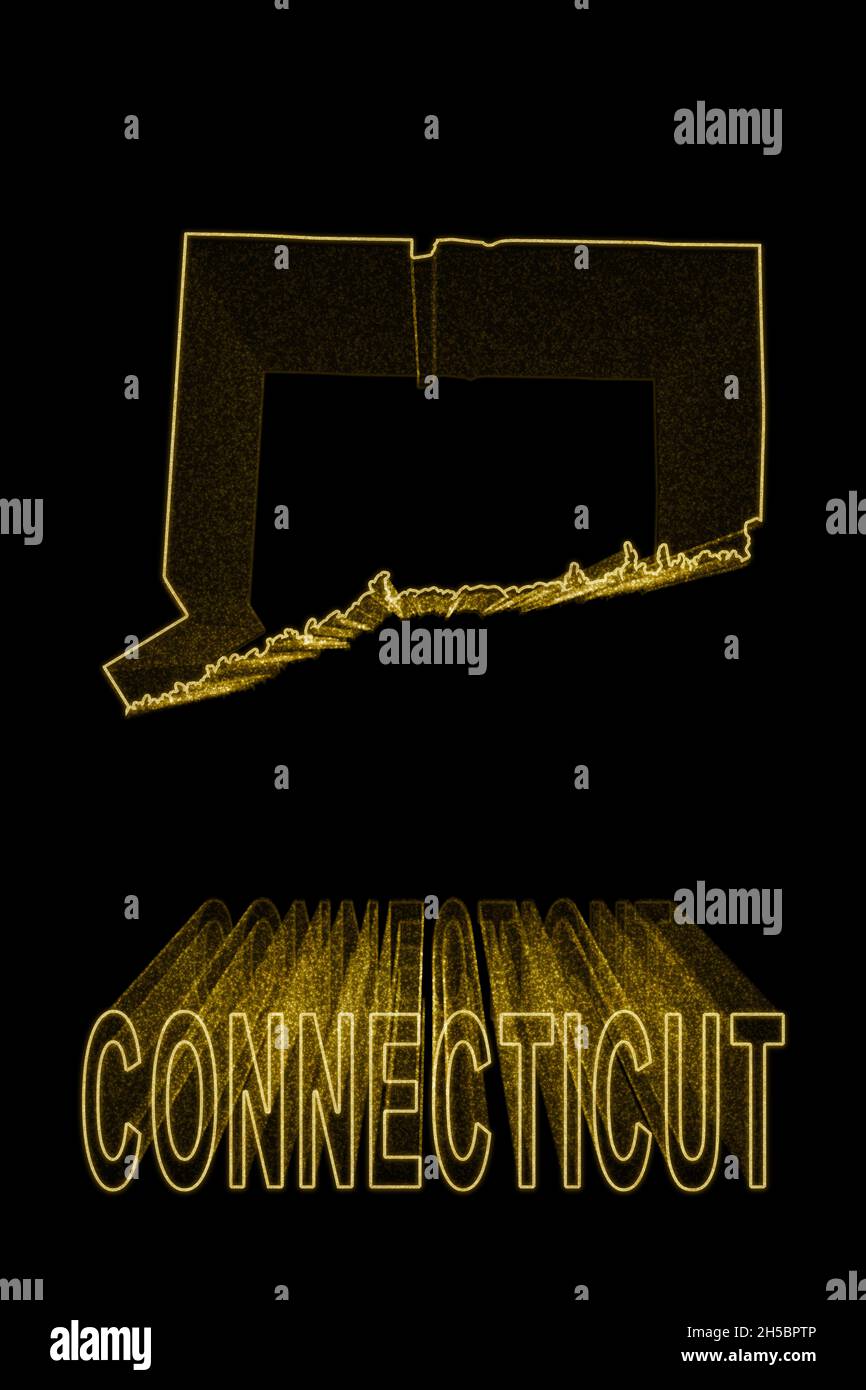 Connecticut gold map hi-res stock photography and images - Alamy