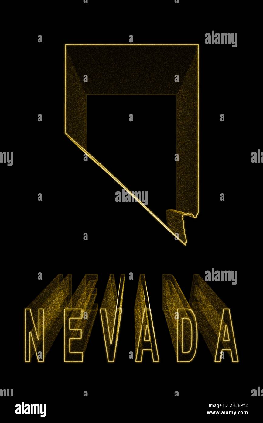 Nevada gold map hi-res stock photography and images - Alamy