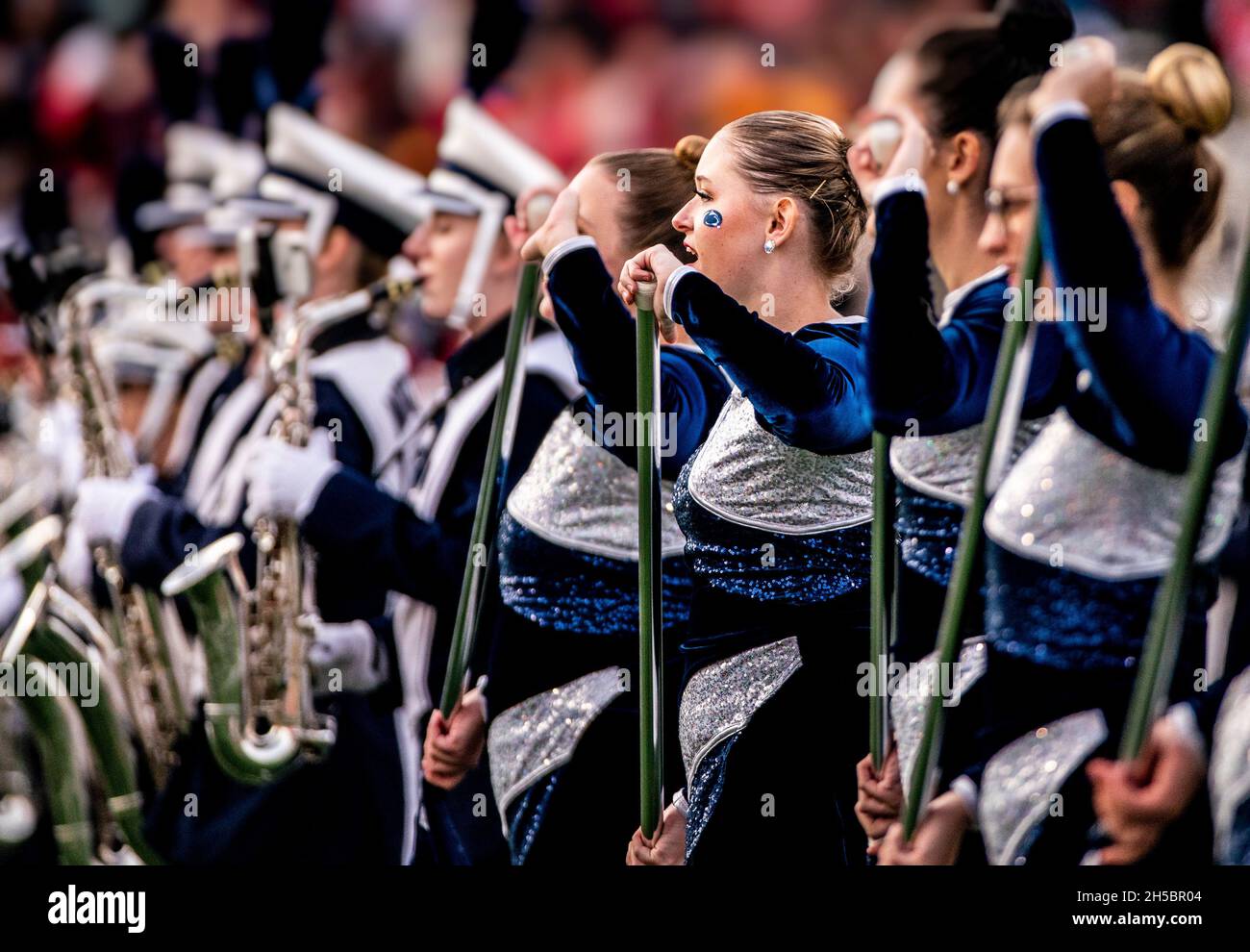 American college marching band on parade Stock Photo - Alamy