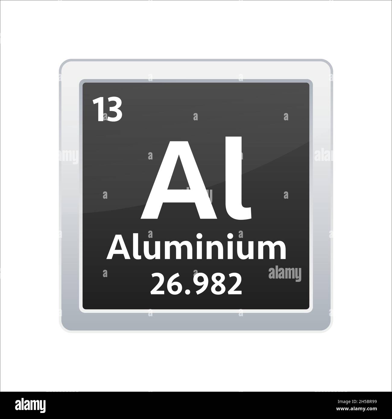 Aluminium symbol. Chemical element of the periodic table. Vector stock ...