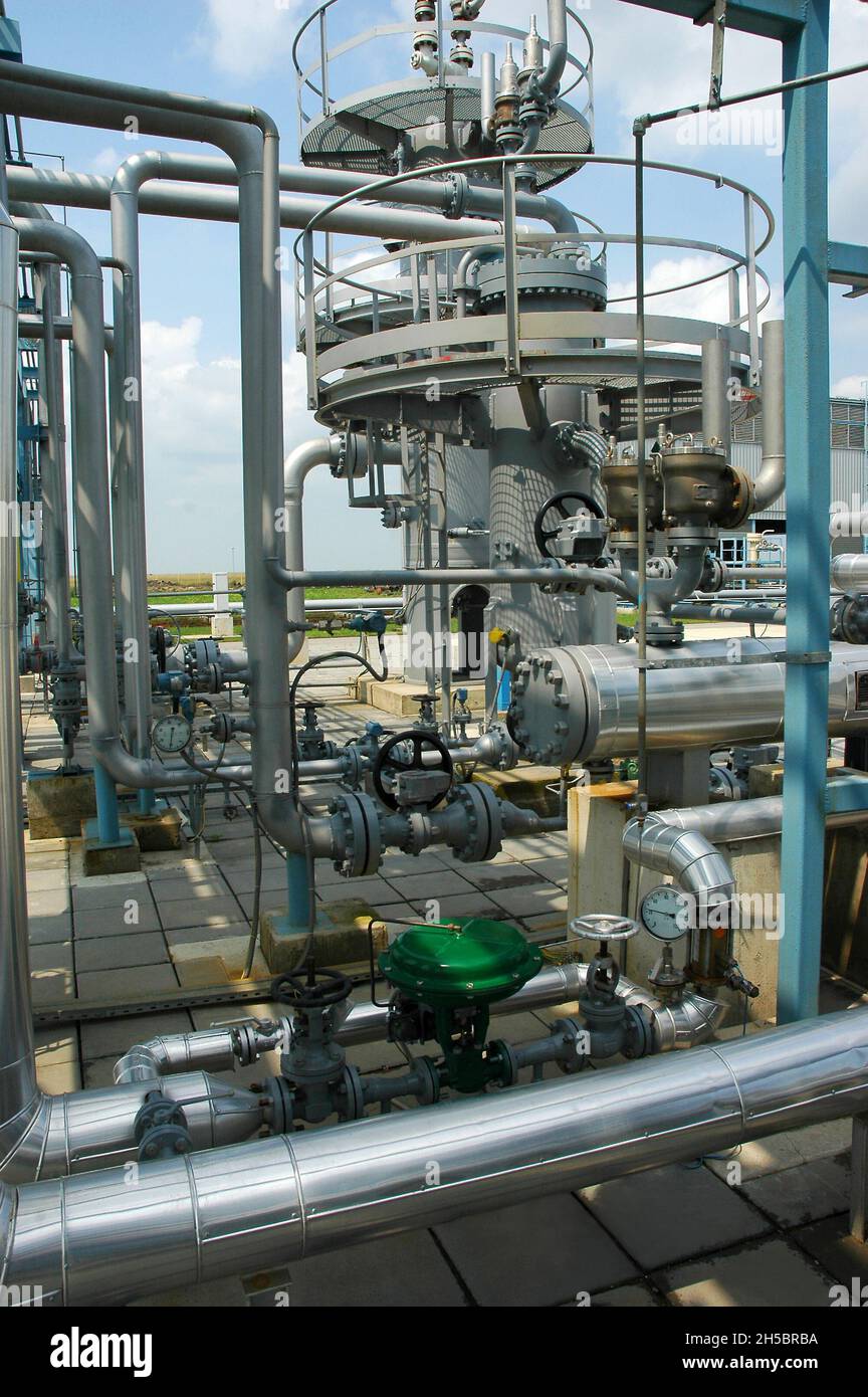 Natural gas transportation and storage plant Stock Photo - Alamy