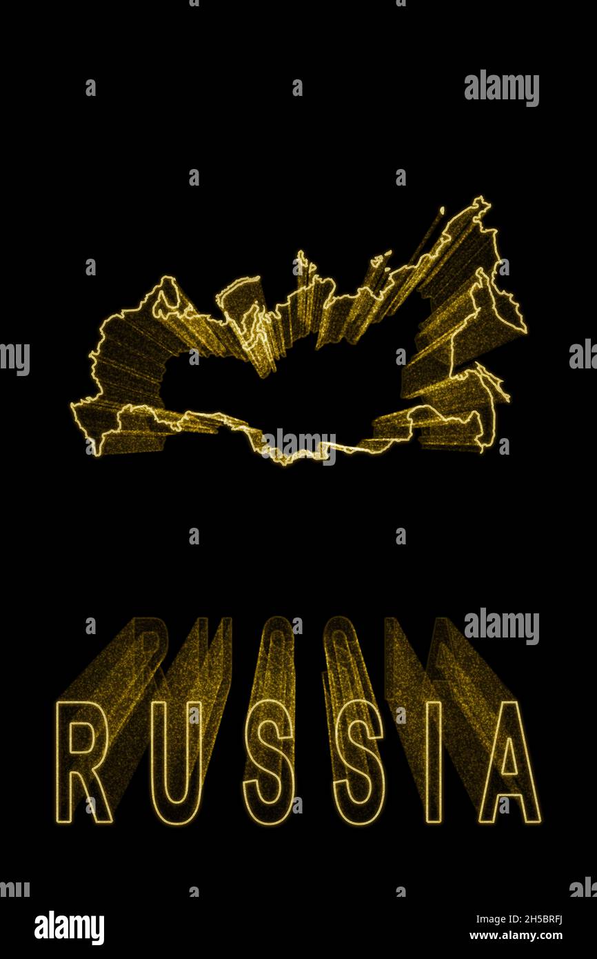 Russia gold map hi-res stock photography and images - Alamy