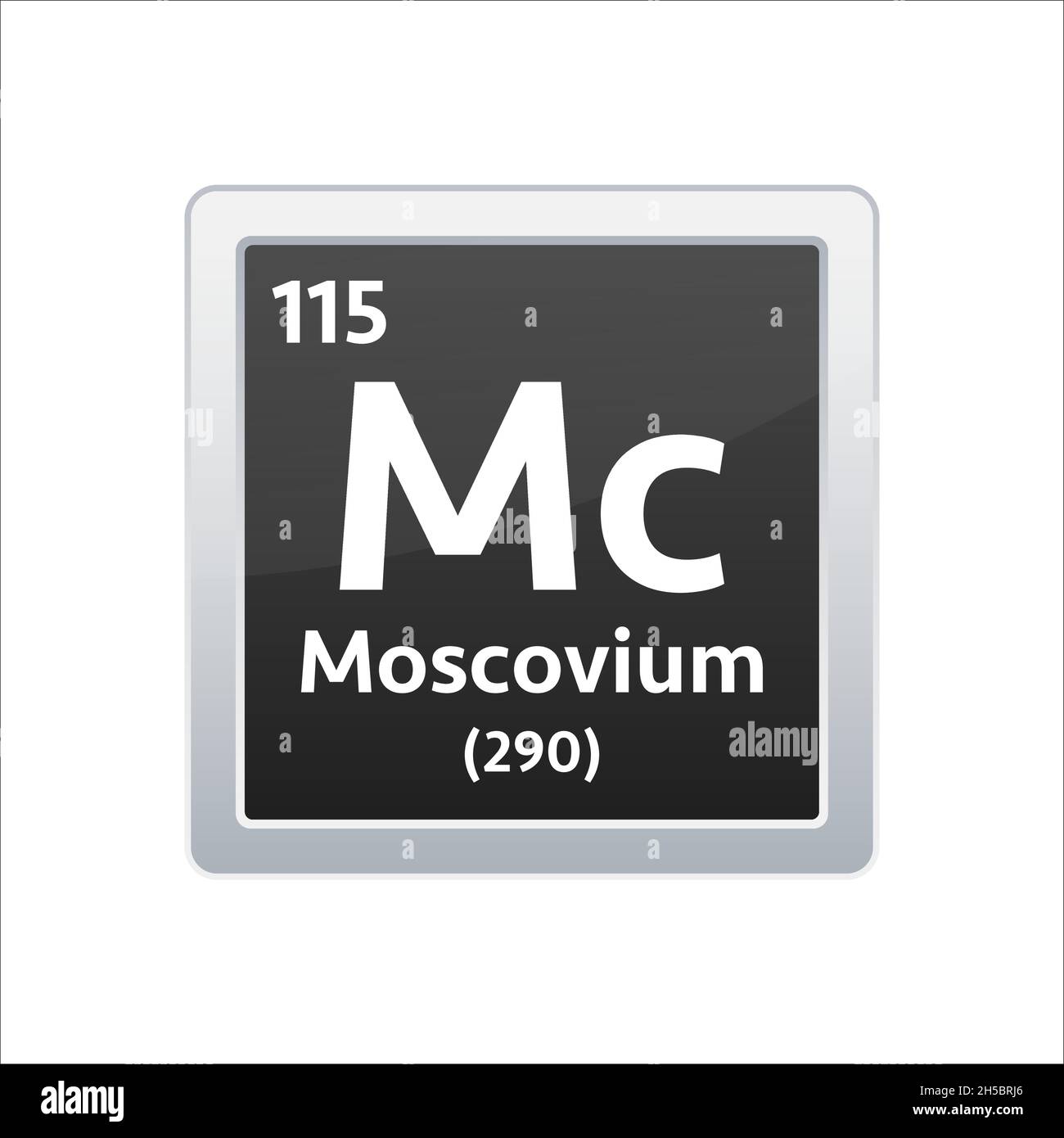 Moscovium symbol. Chemical element of the periodic table. Vector stock ...