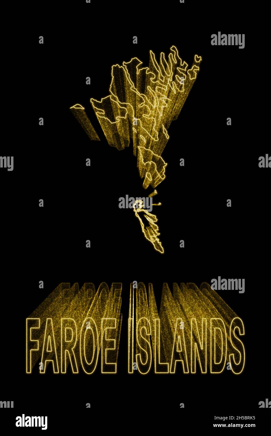 Faroe islands gold map hi-res stock photography and images - Alamy
