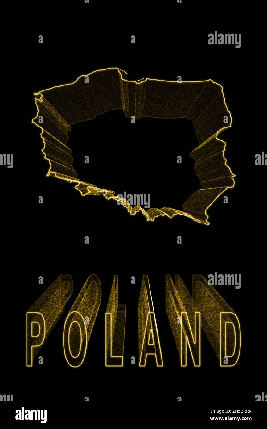 Poland gold map hi-res stock photography and images - Alamy