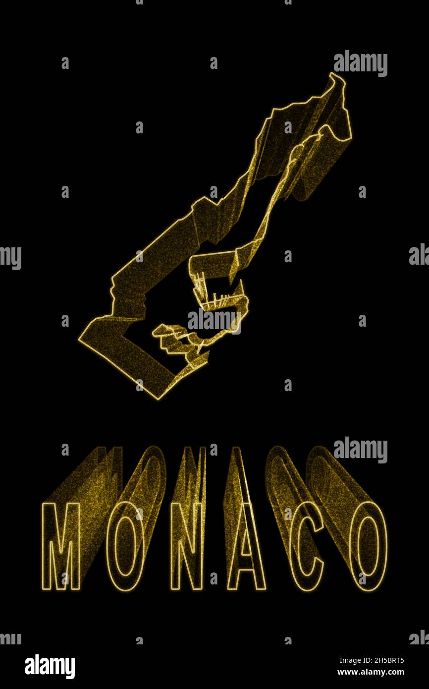 Monaco gold map hi-res stock photography and images - Alamy