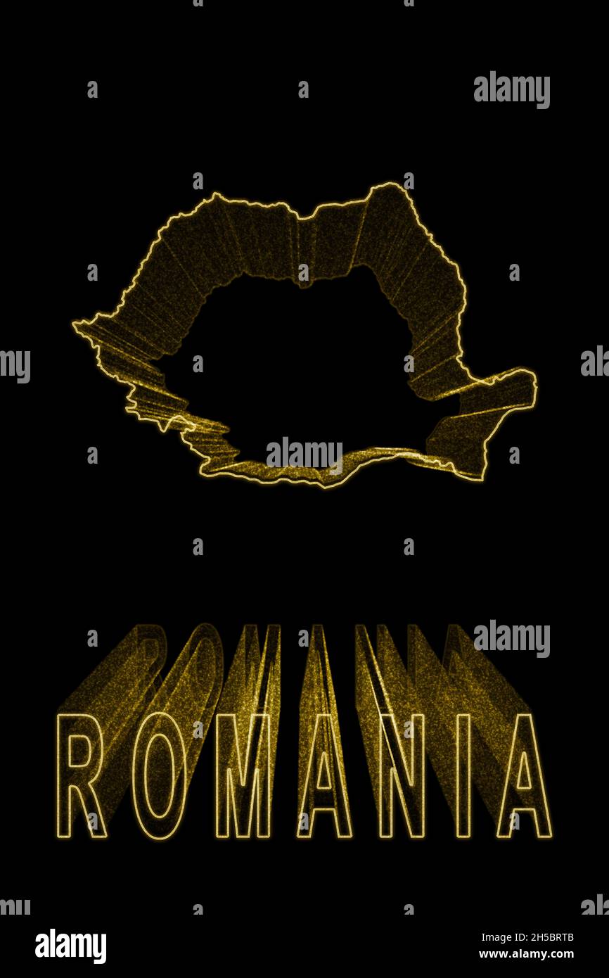 Romania gold map hi-res stock photography and images - Alamy
