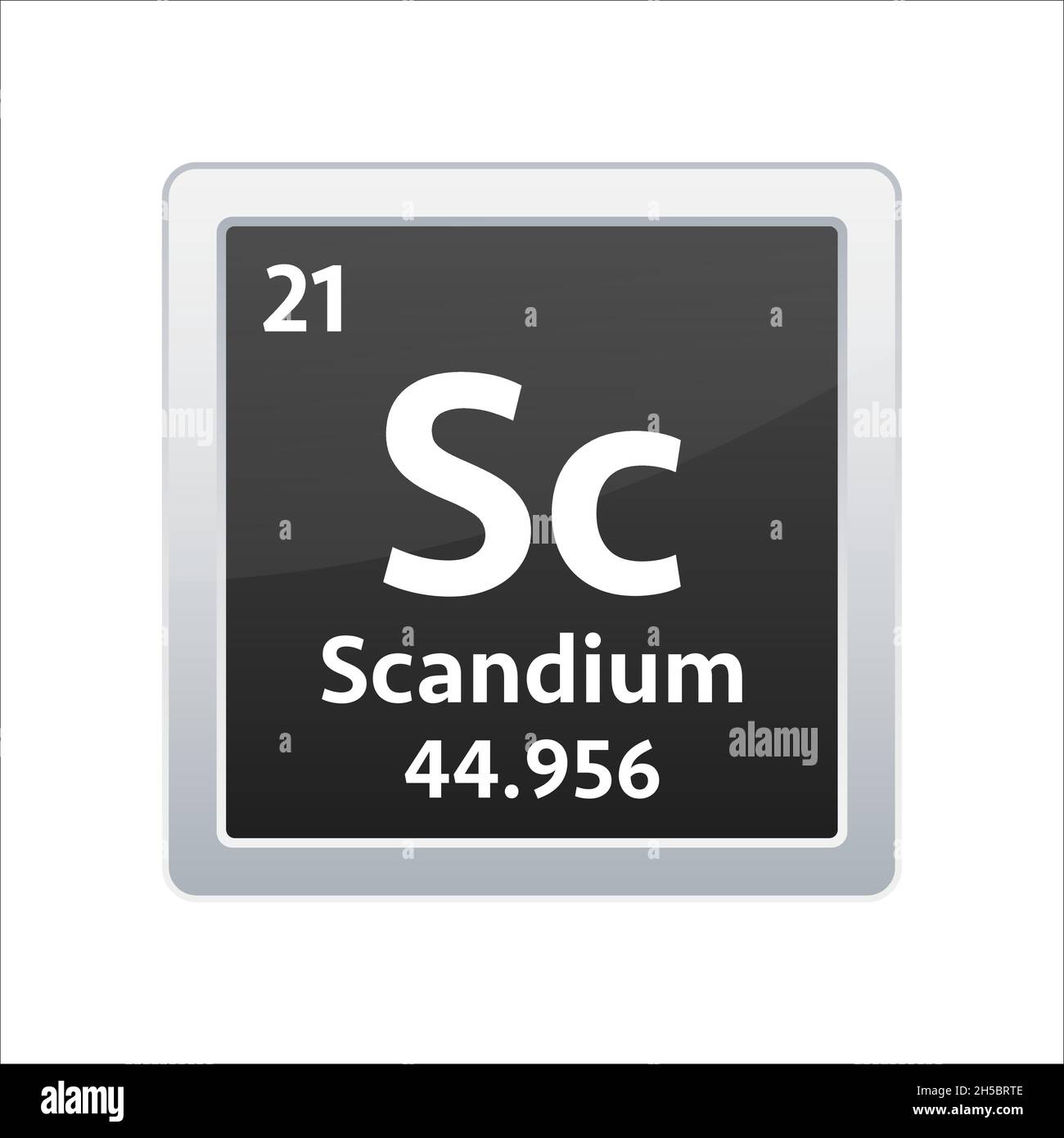 Scandium symbol. Chemical element of the periodic table. Vector stock ...
