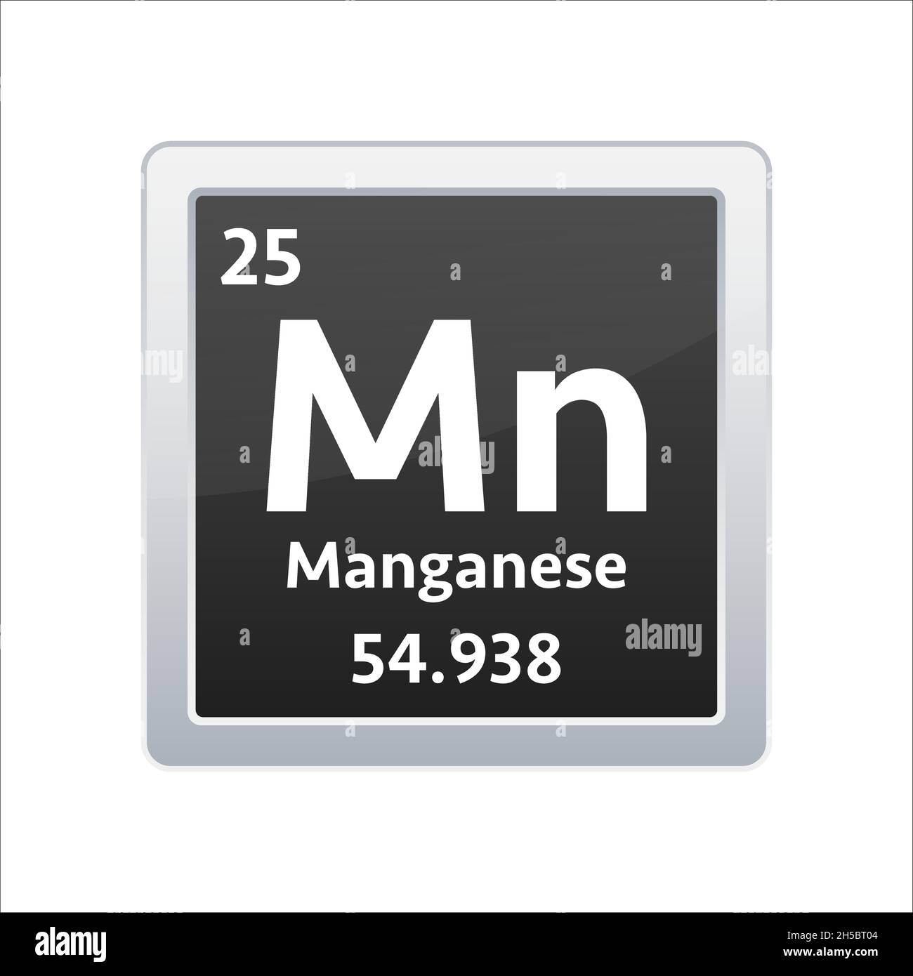 Manganese Symbol Chemical Element Of The Periodic Table Vector Stock