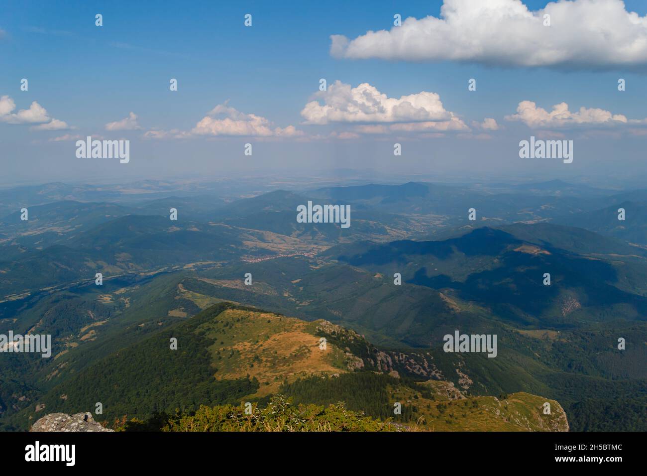 Bird's eye view from peak Kopren, Balkan Mountain (Stara Planina ...