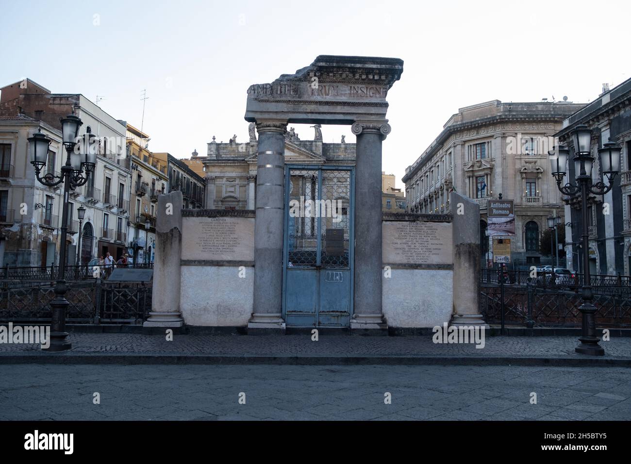 Sicily, Catania - 22 July 2021: The Amphitheatre of Catania, Roman ...