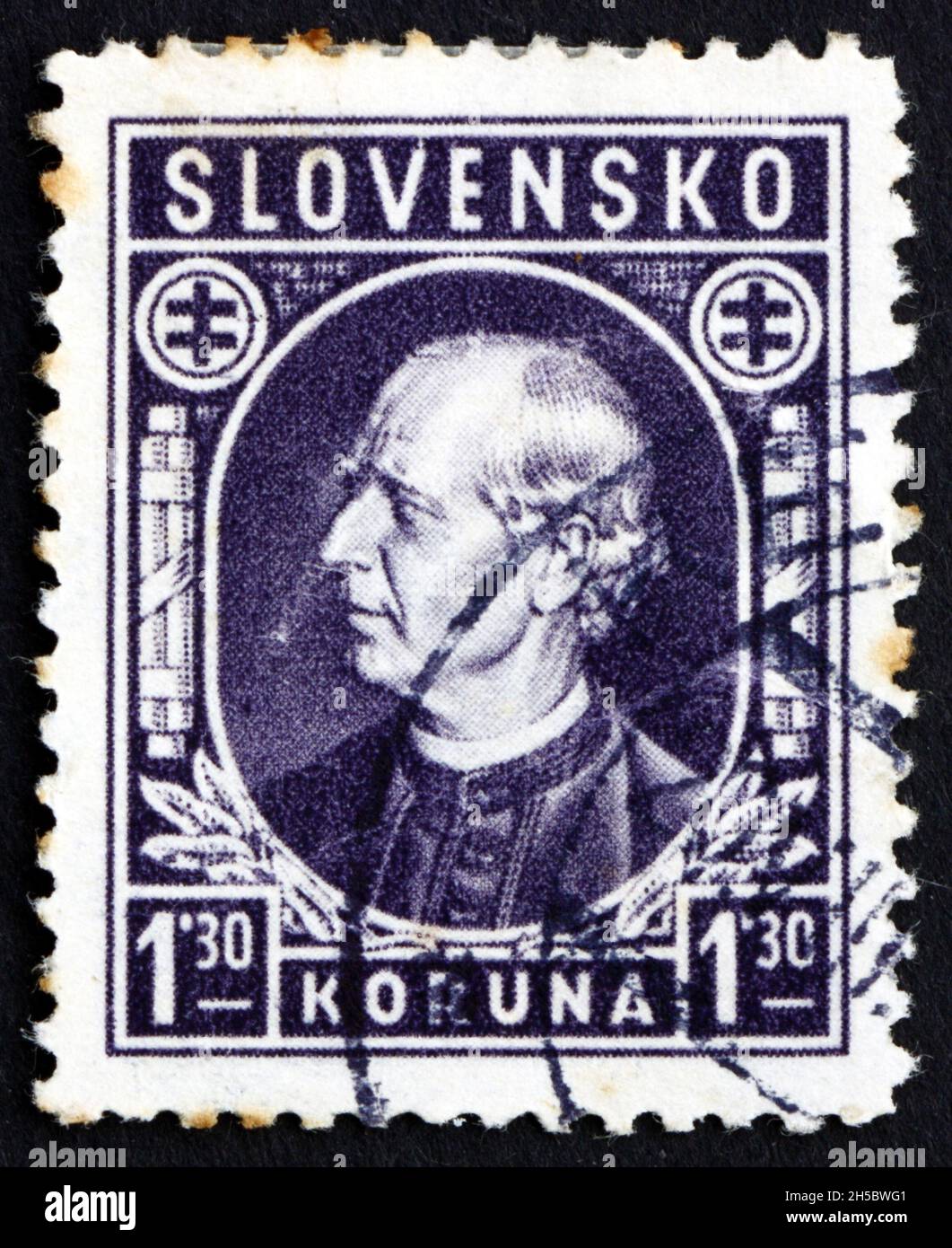 SLOVAKIA - CIRCA 1942: a stamp printed in Slovakia shows Andrej Hlinka ...