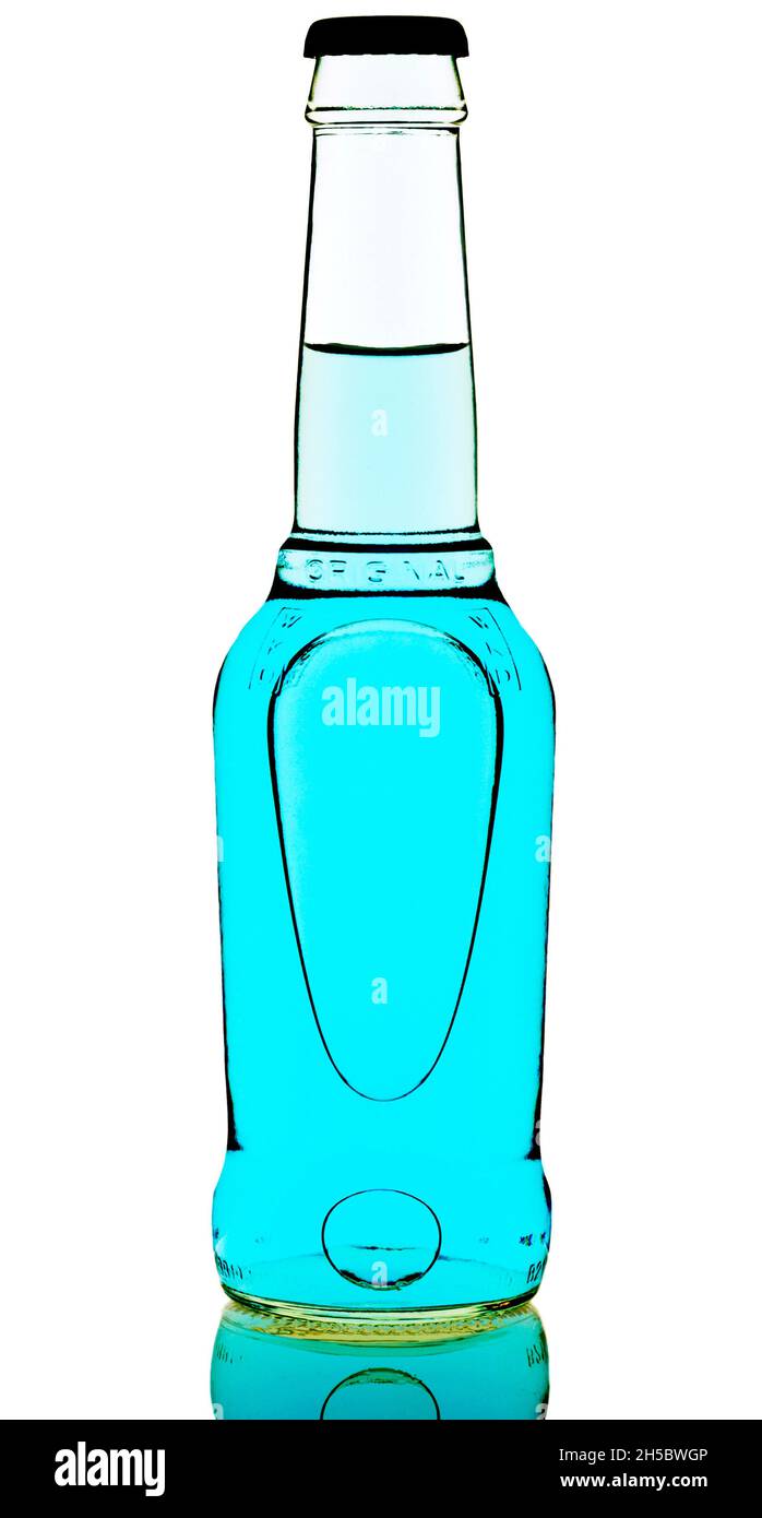 Still life of blue WKD alcopop ,, Credit:S Hunter / Avalon Stock Photo ...