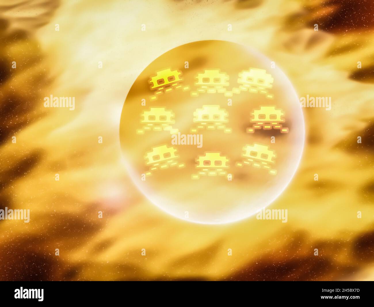 Alien planet flying from deep hi-res stock photography and images - Alamy