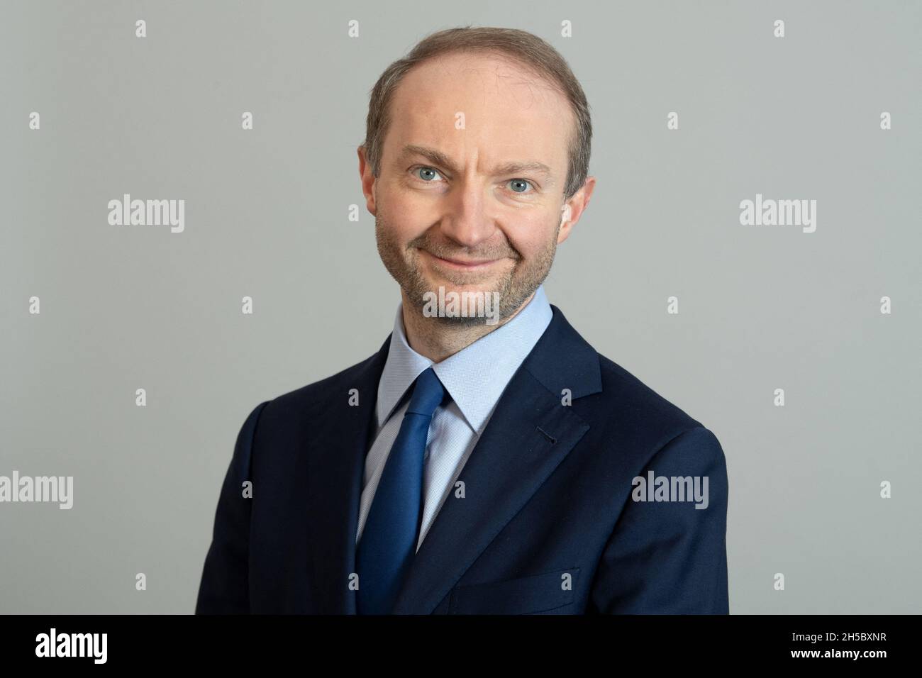 Senator, Julien Bargeton poses during a session, on April 27, 2021 in ...
