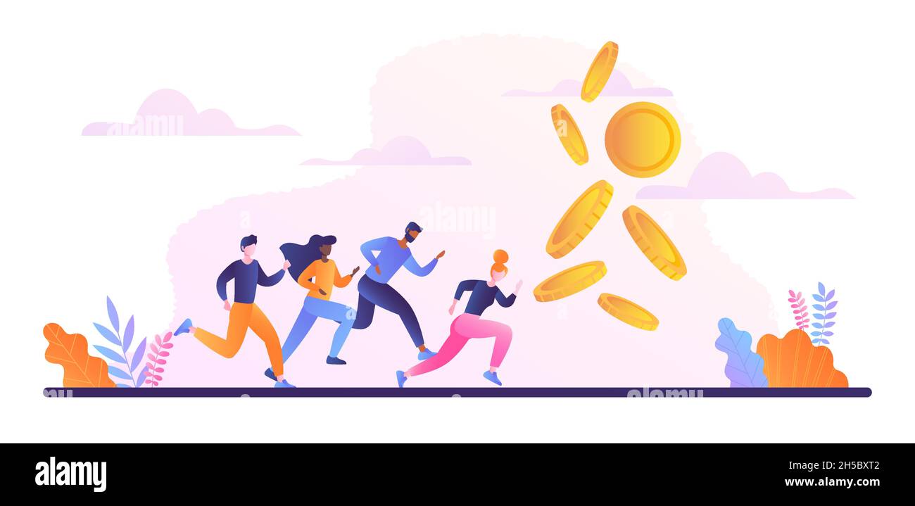 Man chasing woman cartoon hi-res stock photography and images - Alamy