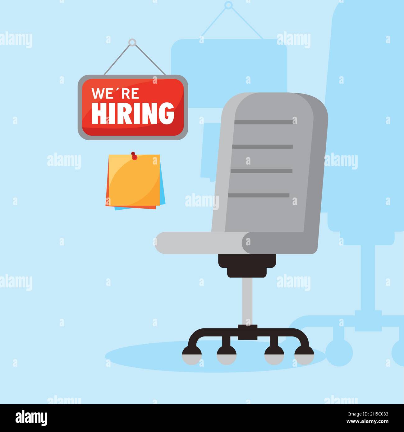 great hiring poster with chair Stock Vector Image & Art - Alamy