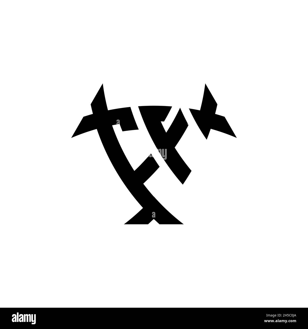 FF Monogram logo letter with triangle shield and circle shape style ...