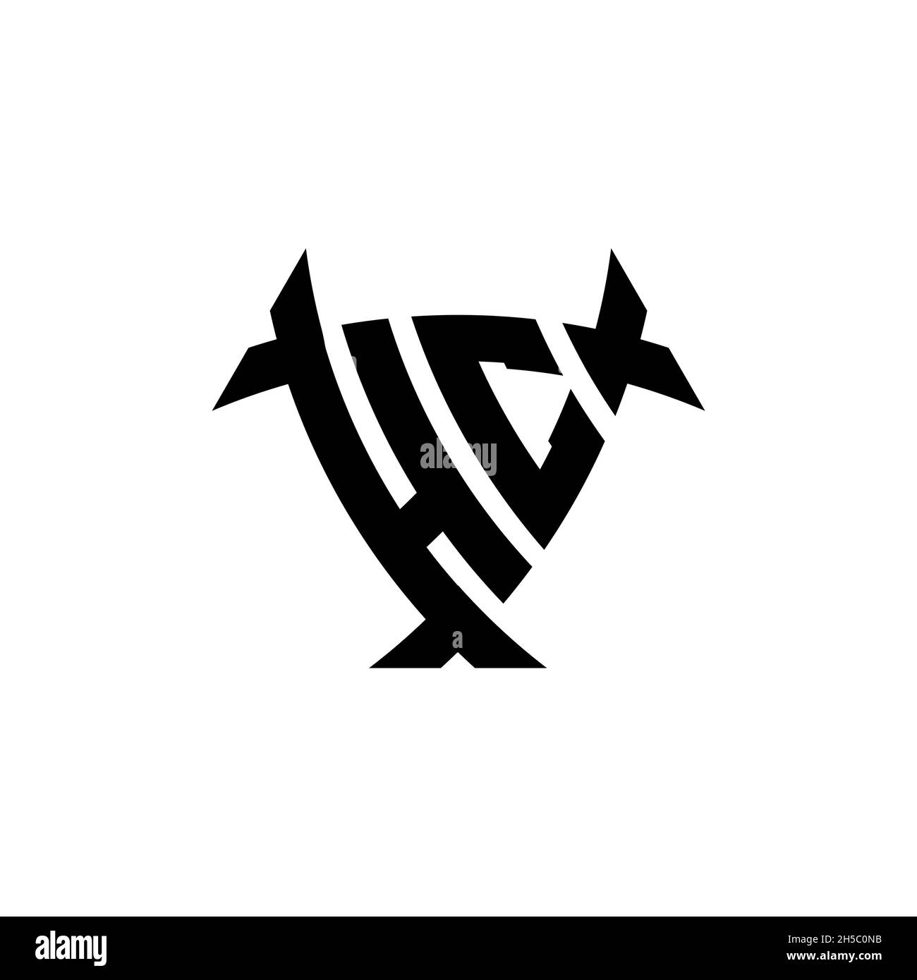 HC Monogram logo letter with triangle shield and circle shape style ... HC Monogram logo letter with triangle shield and circle shape style ...