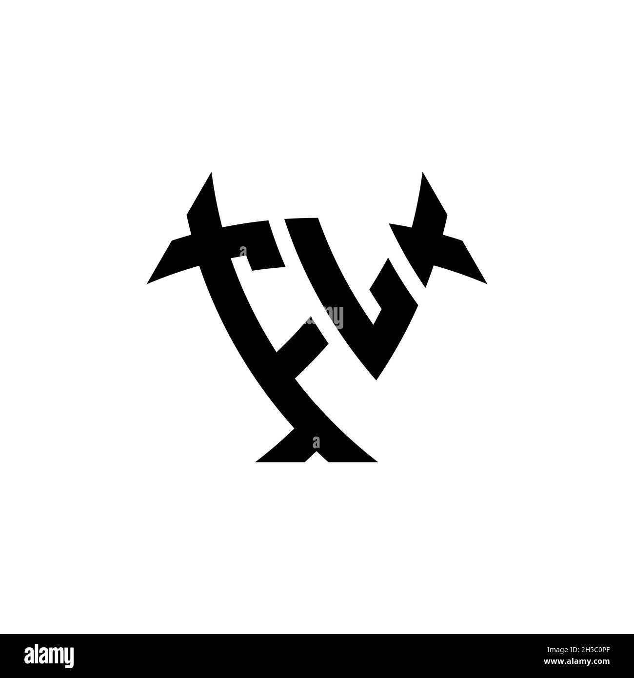 FL Monogram logo letter with triangle shield and circle shape style ...