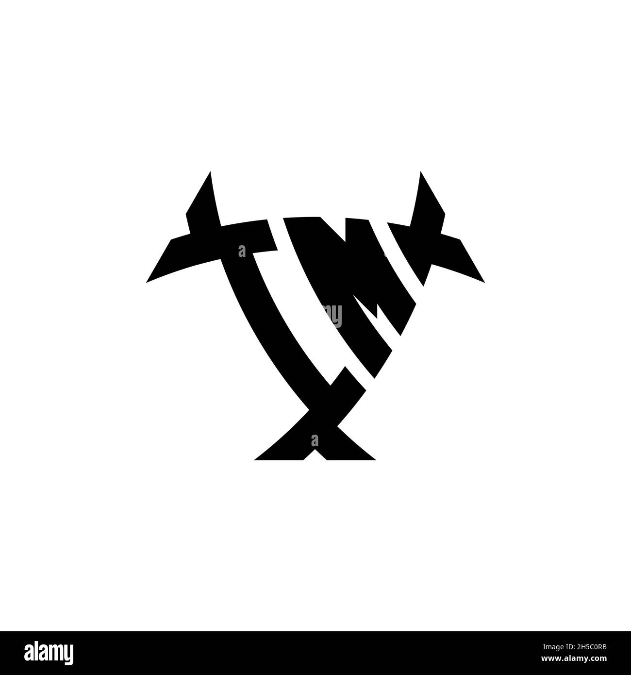 IM Monogram logo letter with triangle shield and circle shape style ...