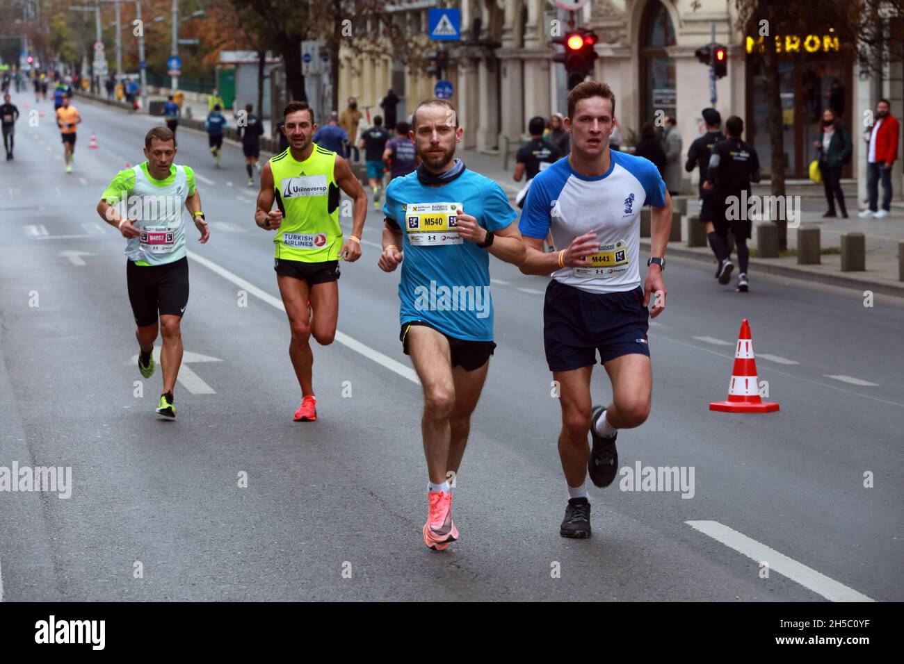 BUCHAREST, ROMANIA - October 31, 2021: Athletes are competing at ...