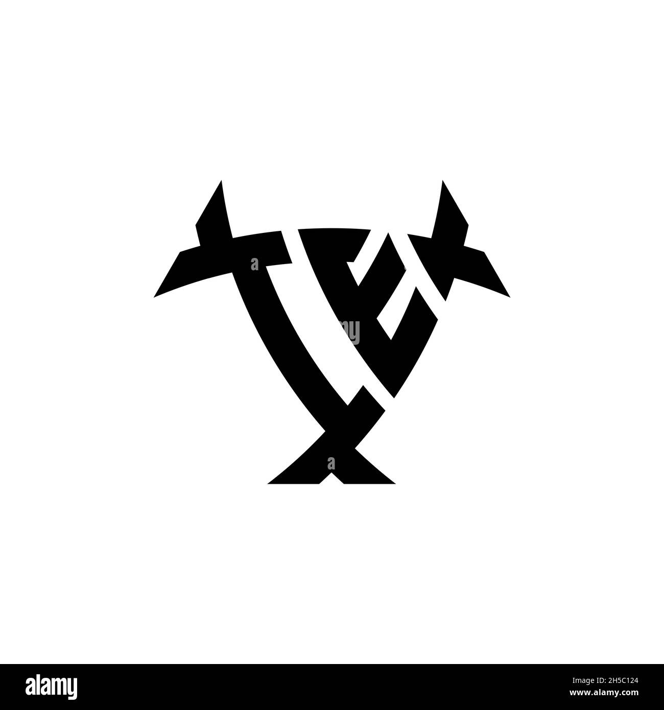 IE Monogram logo letter with triangle shield and circle shape style design on isolated ...