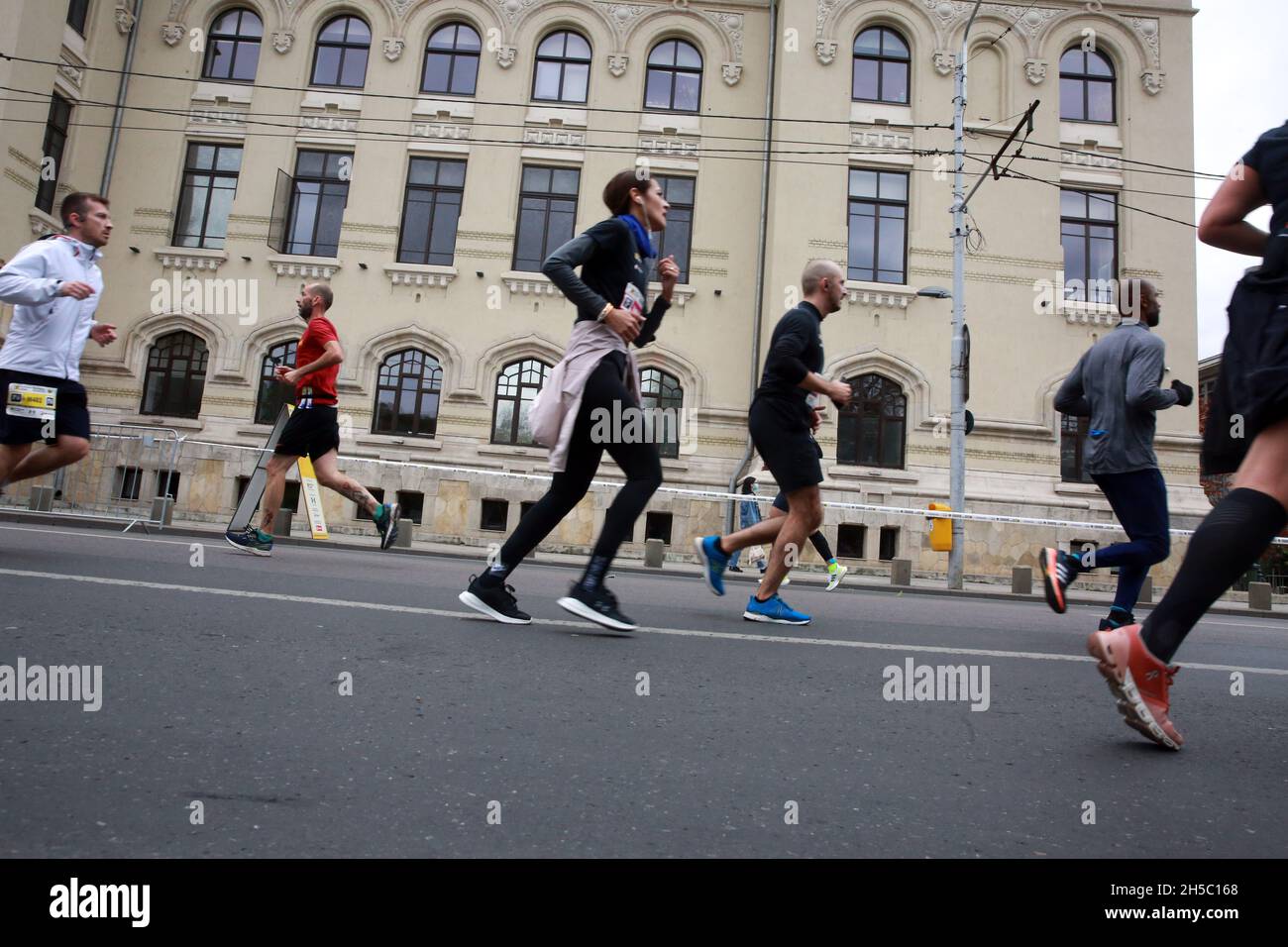 BUCHAREST, ROMANIA - October 31, 2021: Athletes are competing at ...